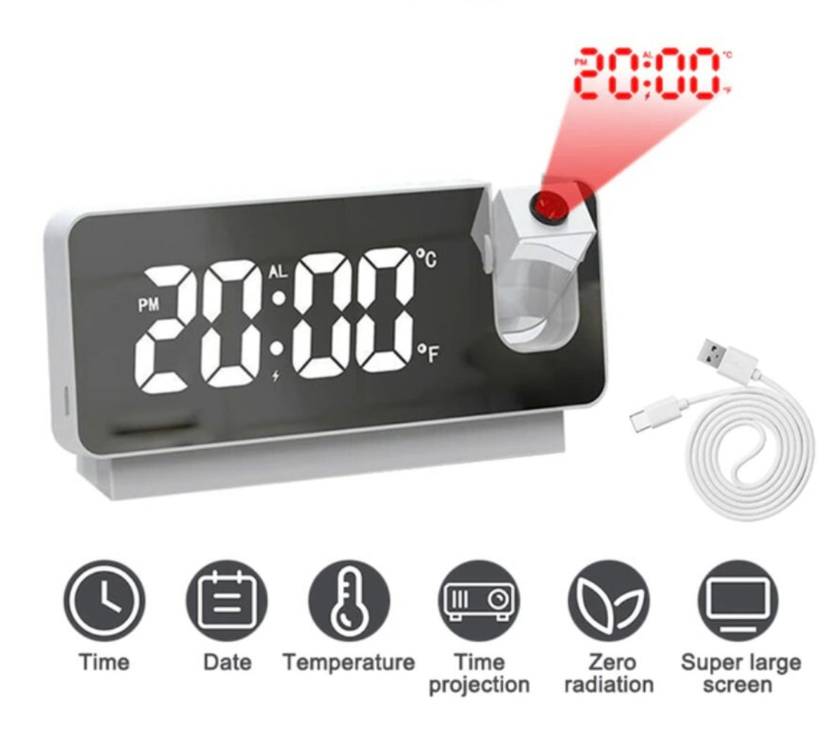 Led Projection Alarm Clock — The Trendy House