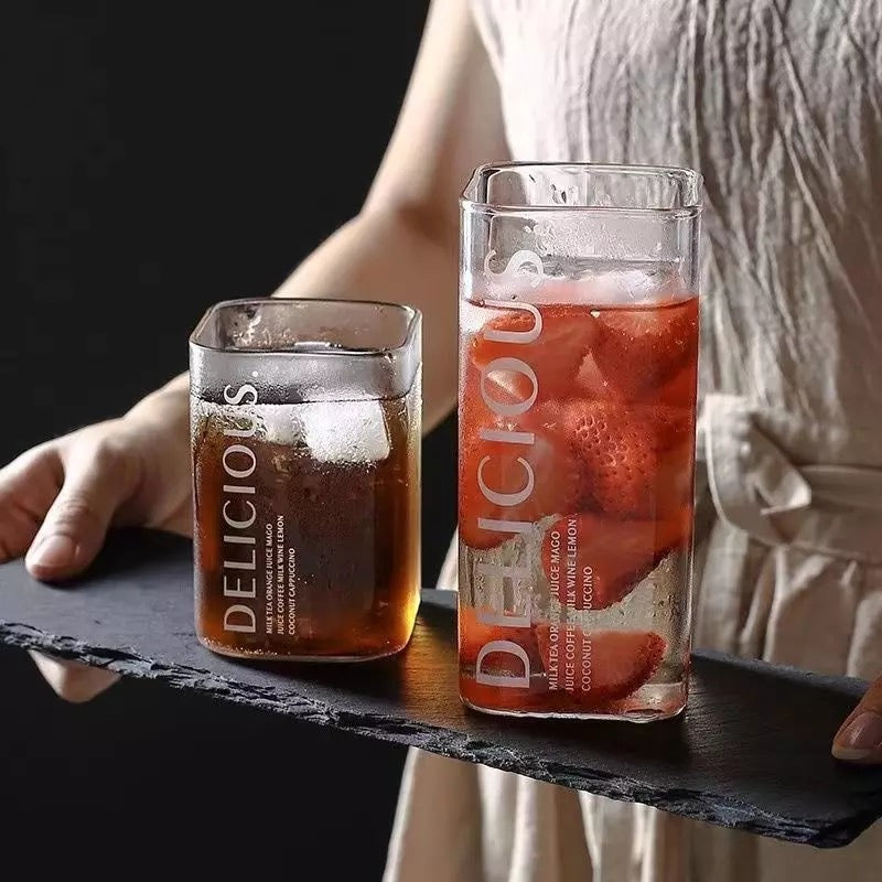 Square Shaped Glass Cup — The Trendy House